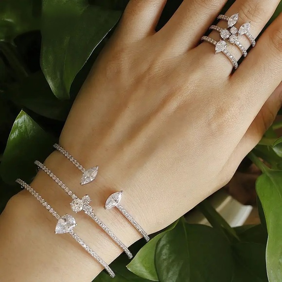 LuxFashionGalleria | Jewelry | Luxury Cuff Bracelet Adjustable Ring ...